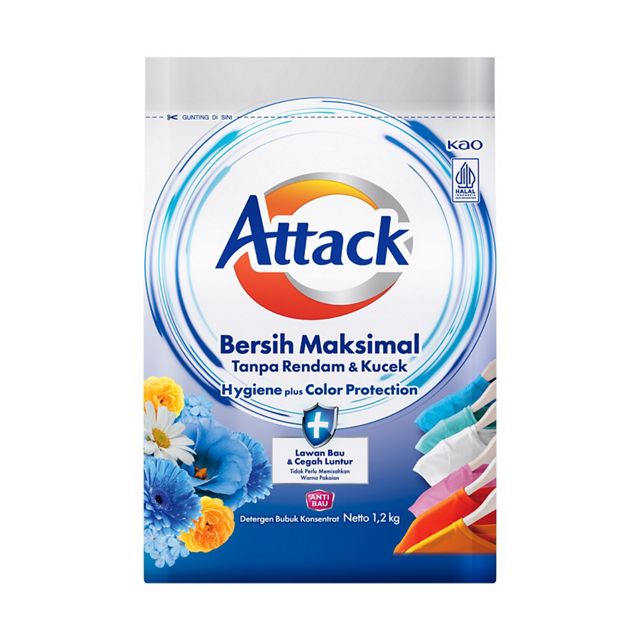 Kao Indonesia | Katalog Produk | Attack Hygiene Plus Color Protection 1.2kg