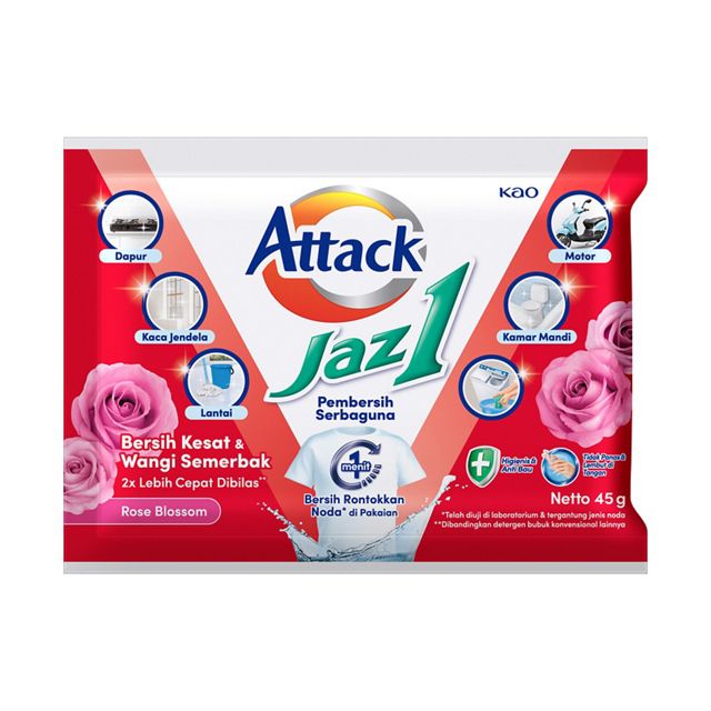 Kao Indonesia | Katalog Produk | Attack Jaz1 Serbaguna Rose Blossom 45g