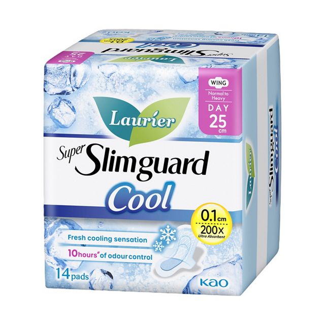 Kao Malaysia | Product Catalogue | Laurier Super Slimguard Cool 25cm 14s