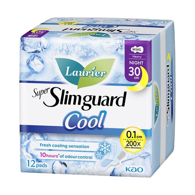 Kao Malaysia | Product Catalogue | Laurier Super Slimguard Cool 30cm 12s