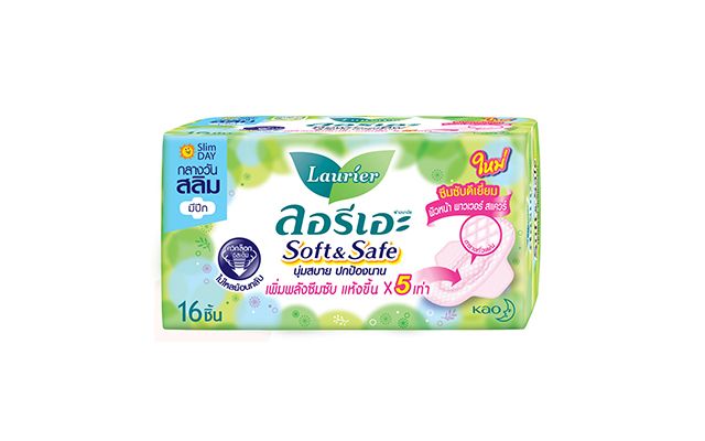 Kao Thailand | Product catalogue | Laurier Soft & Safe Slim 16pcs