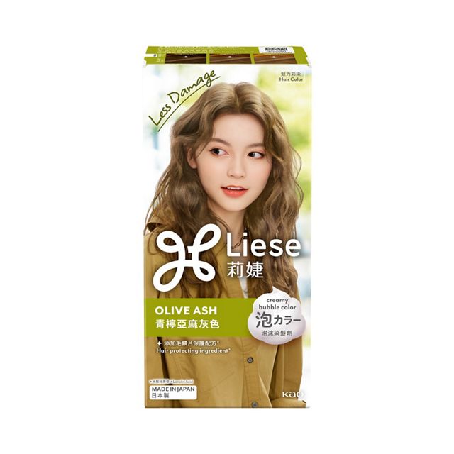 Kao Thailand | Product catalogue | Liese Creamy Bubble Color – Olive Ash 108ml